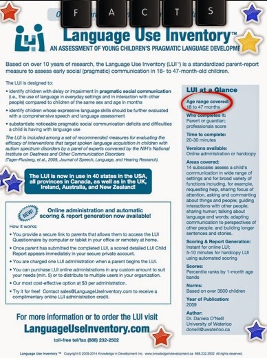 Language Use Inventory: Assessment of Pragmatics in Young Children ...