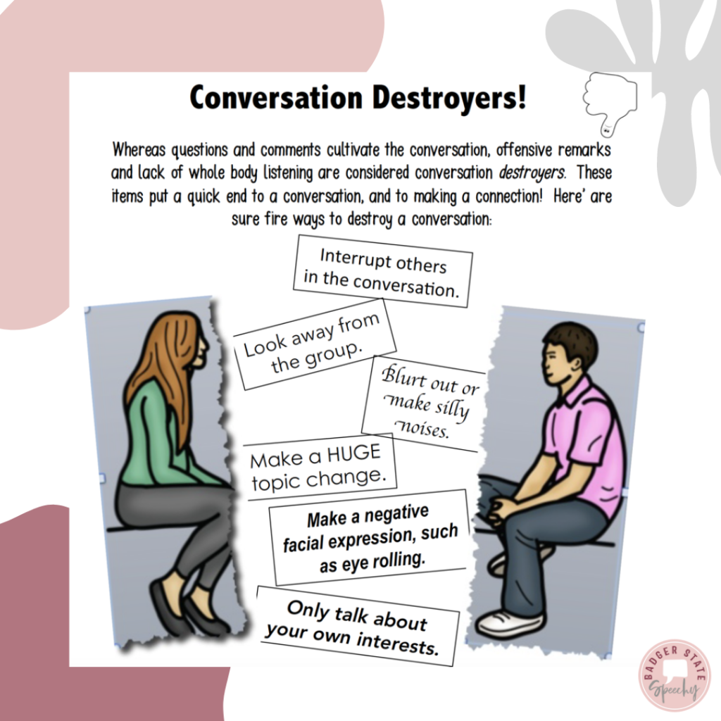 Teaching Conversation Skills-Older Students - Badger State Speechy
