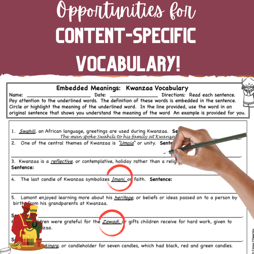 Hanukkah, Kwanzaa & Christmas Vocabulary Activities - Badger State Speechy
